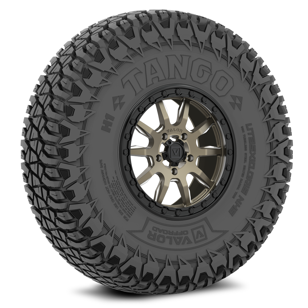 Tango on 15x7 V15 Bronze UTV Wheel and Tire Kit | Valor Offroad