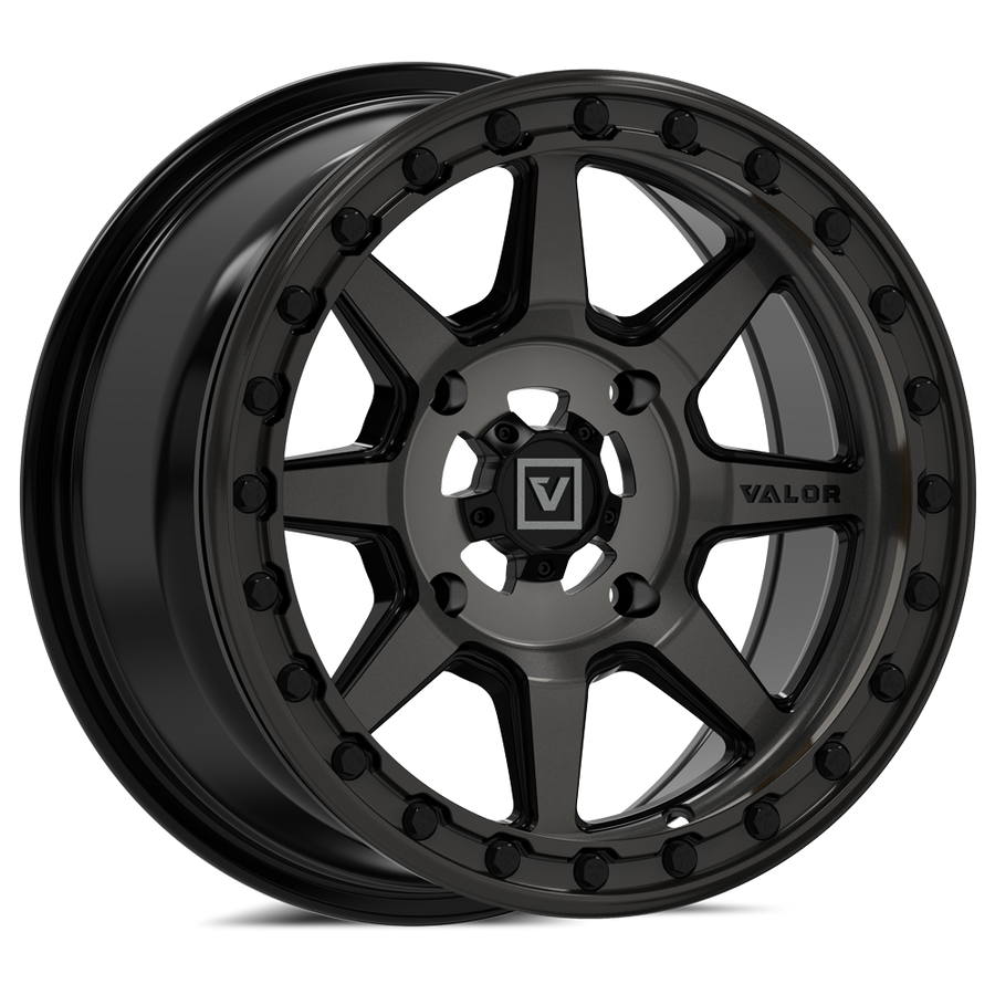 V13 Beadlock UTV Wheel in Dark Tint - Valor Offroad