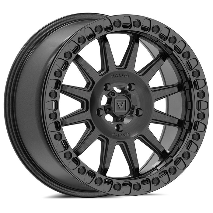 V09 Beadlock UTV Wheel Brushed Charcoal | Valor Offroad
