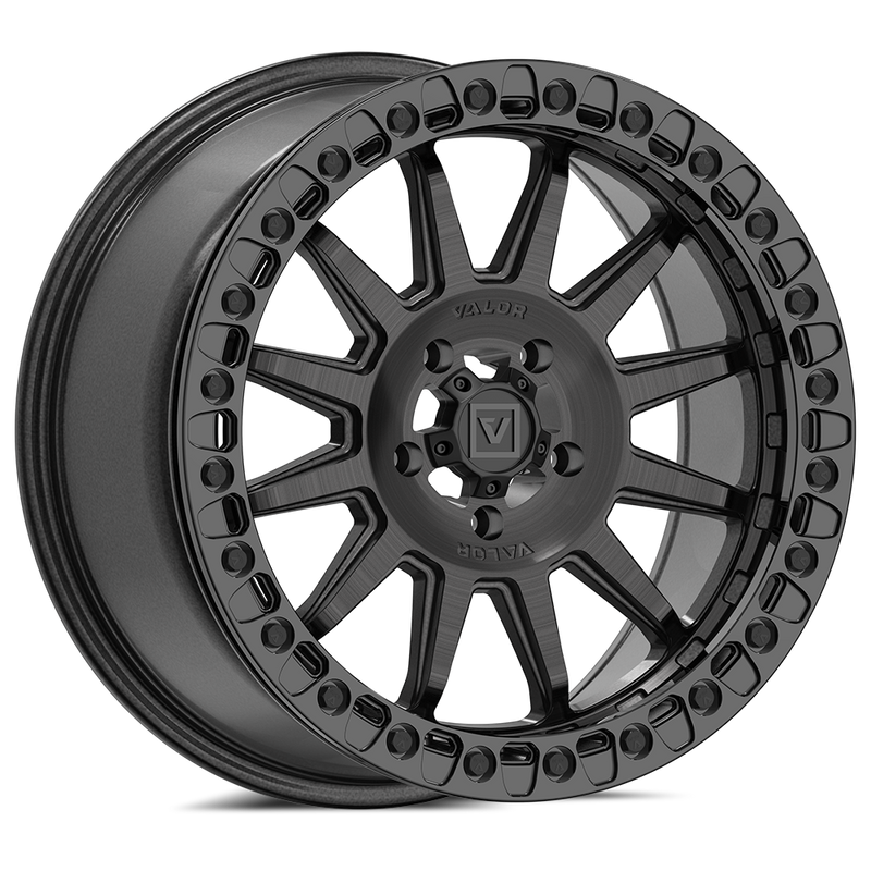 V09 Beadlock UTV Wheel Brushed Charcoal | Valor Offroad