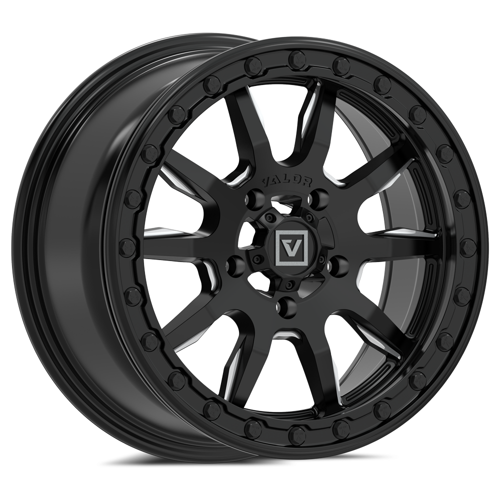 V15 Beadlock UTV Wheel in Milled Satin Black