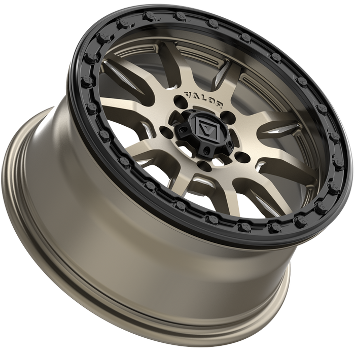 Alpha on 15x7 V15 Bronze UTV Wheel and Tire Kit | Valor Offroad