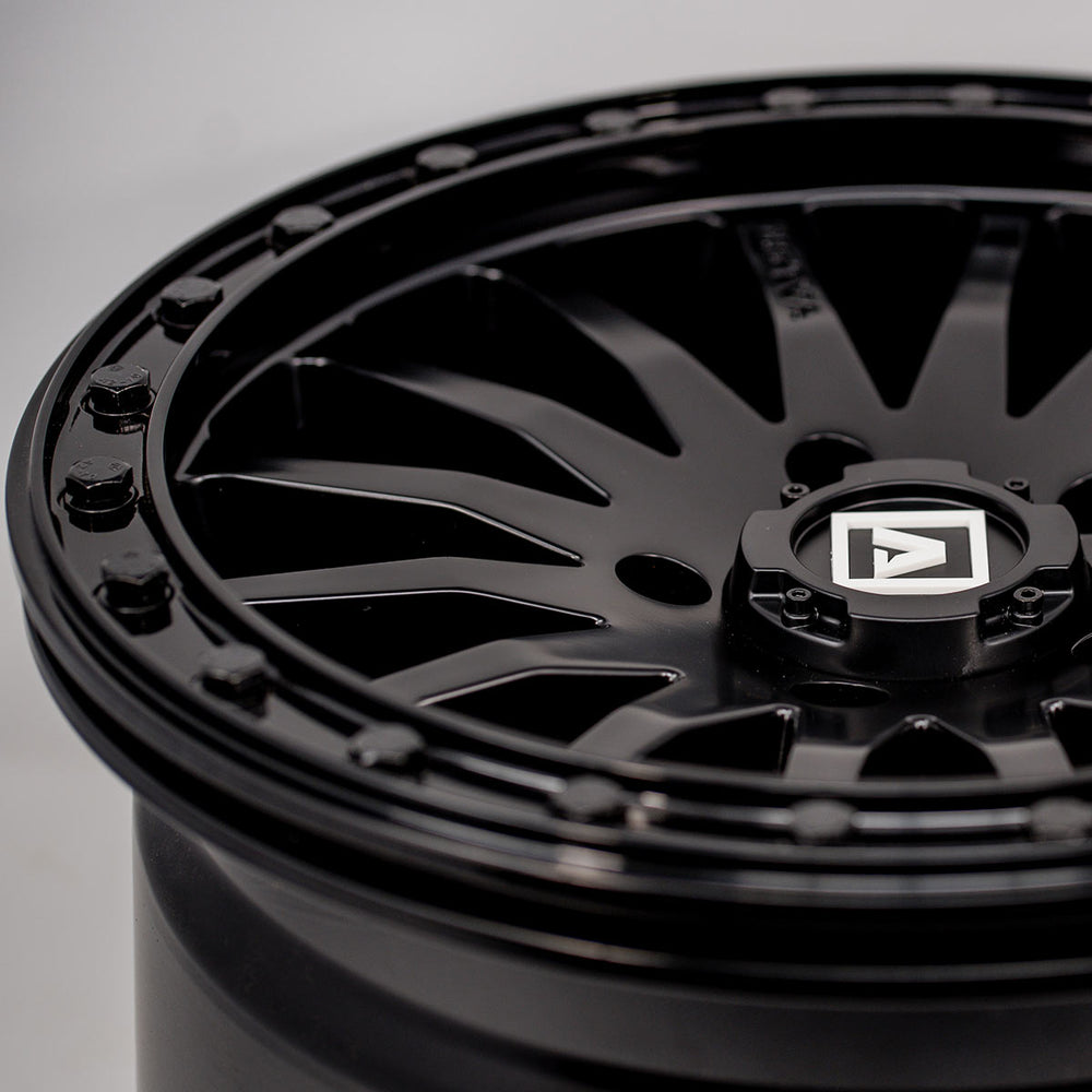 V06 Beadlock UTV Wheel - Satin Black - Polaris RZR 5 Lug