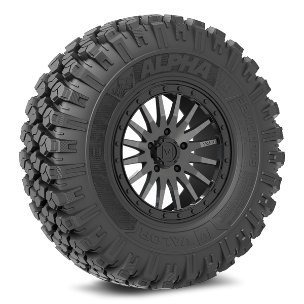 Alpha on 15x8 V06 BG UTV Wheel and Tire Kit | Valor Offroad