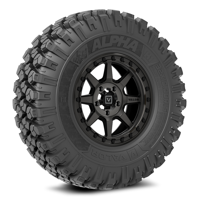 Alpha on 15x7 V13 DT UTV Wheel and Tire Kit | Valor Offroad