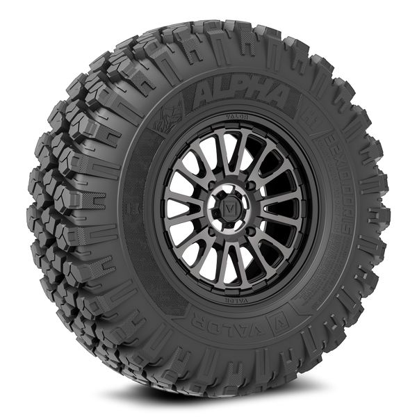 Alpha on 15x7 V14 DT UTV Wheel and Tire Kit | Valor Offroad