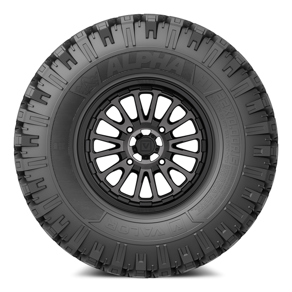 Alpha on 15x7 V14 DT UTV Wheel and Tire Kit | Valor Offroad