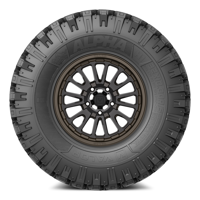 Alpha on 15x7 V14 RB UTV Wheel and Tire Kit | Valor Offroad
