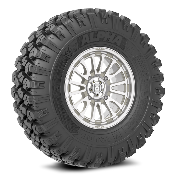 Alpha on 15x7 V14 RM UTV Wheel and Tire Kit | Valor Offroad