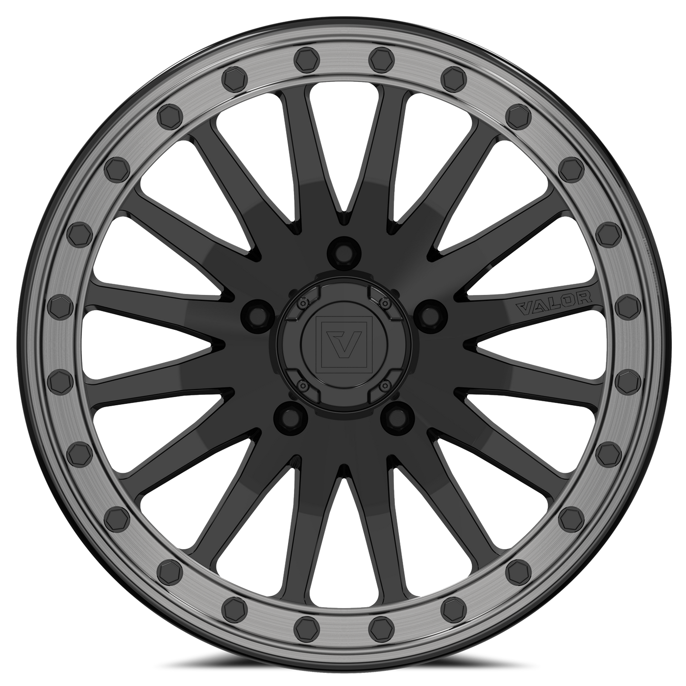 V06 Beadlock UTV Wheel Gloss Black | Valor Offroad